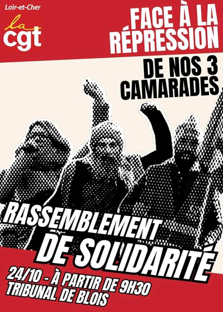 Soutien aux camarades CGT de Vendôme — Action Populaire