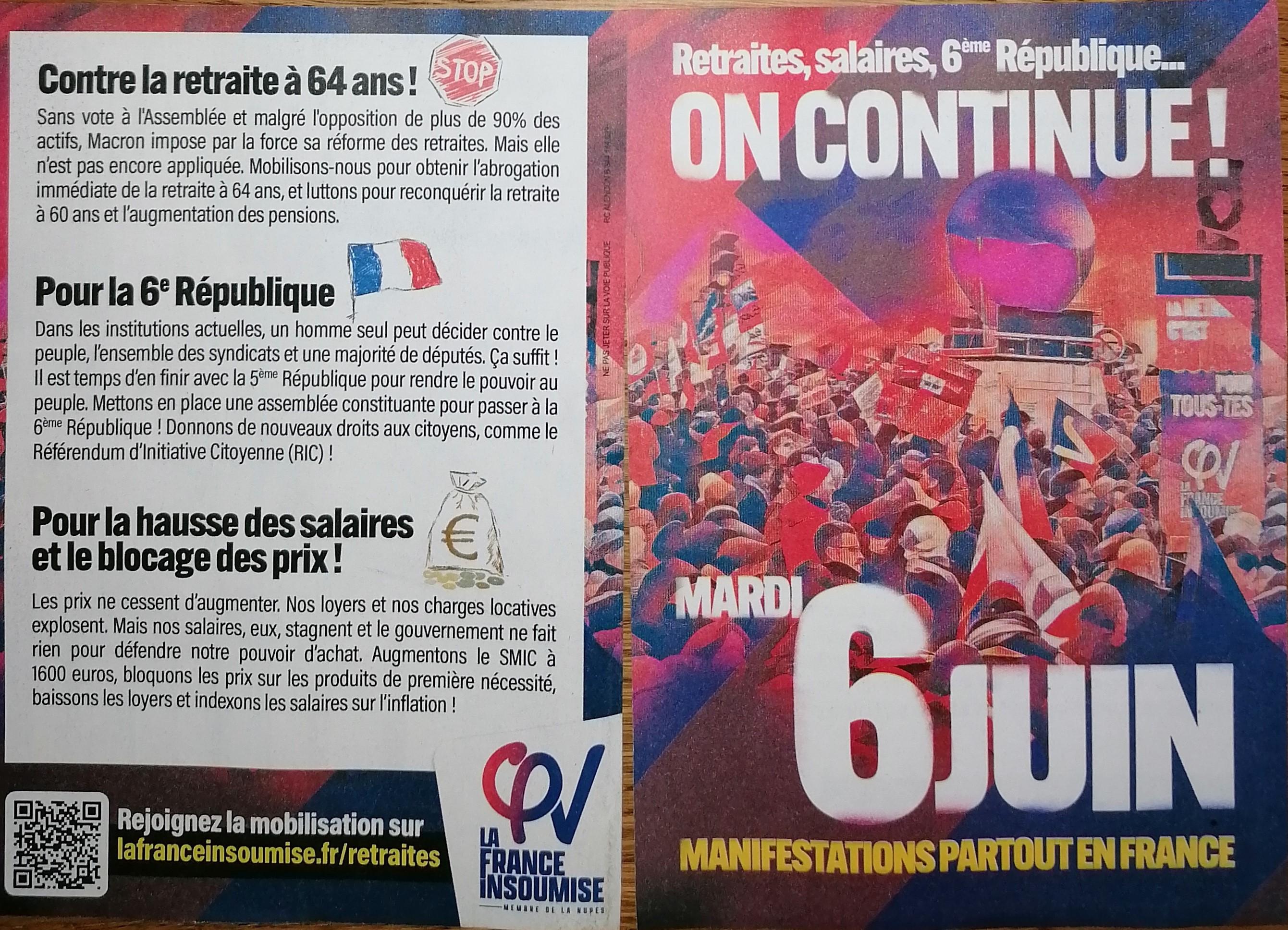 Diffusion de tracts — Action Populaire
